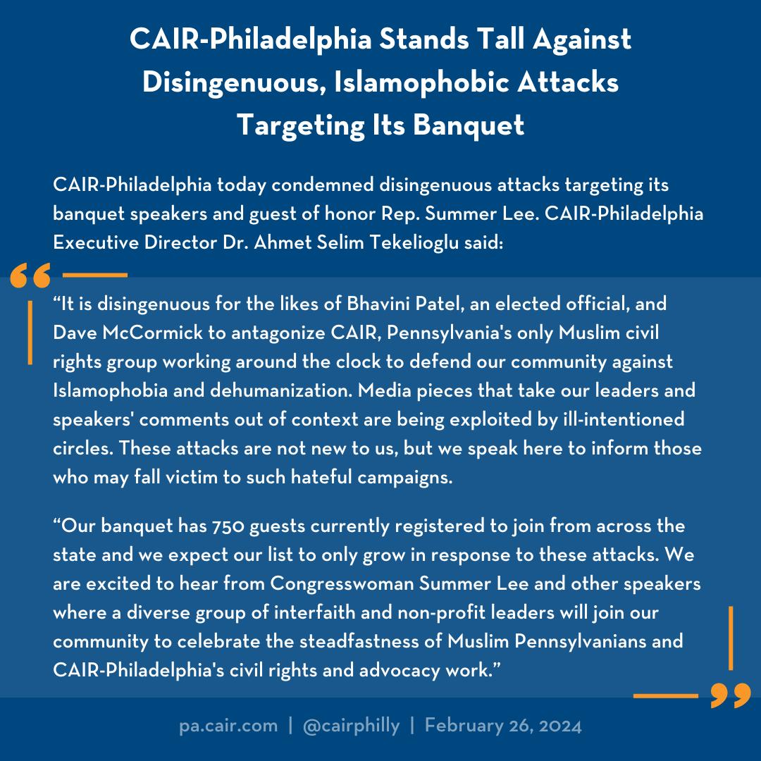 CAIR-Philadelphia Stands Tall Against Disingenuous, Islamophobic ...